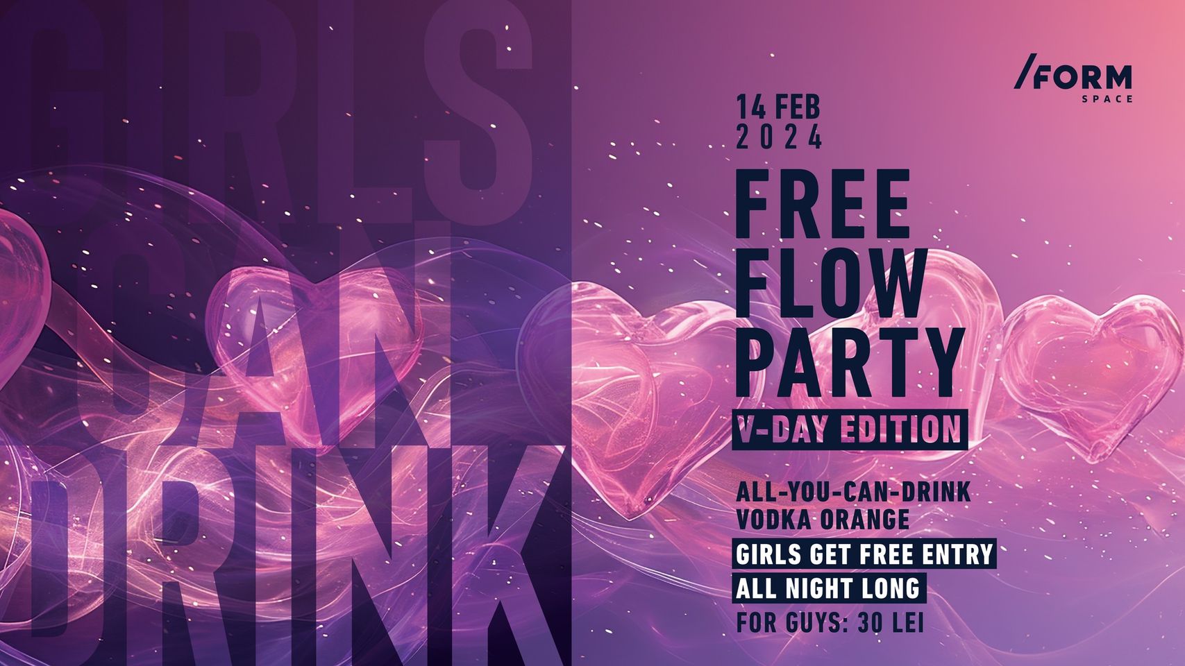Girls Can Drink: Free Flow Party at /FORM Space - OnEvent