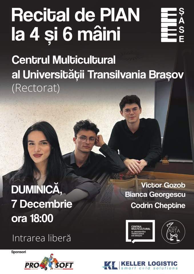 Recital de pian la patru și șase mâini | Victor Gozob, Bianca Georgescu ...